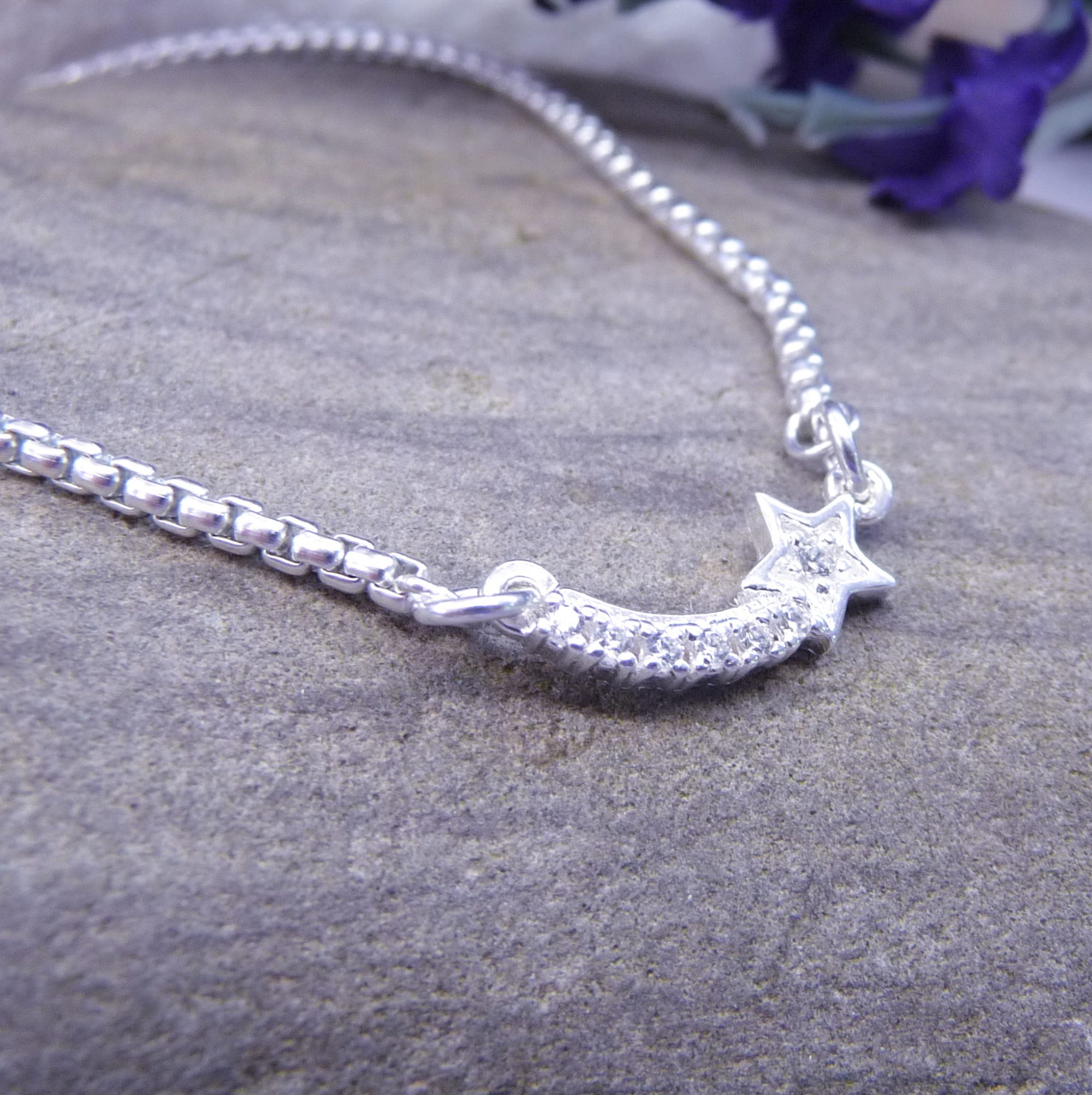 Handmade Sterling Silver Shooting Star Bracelet - shooting star bracelet