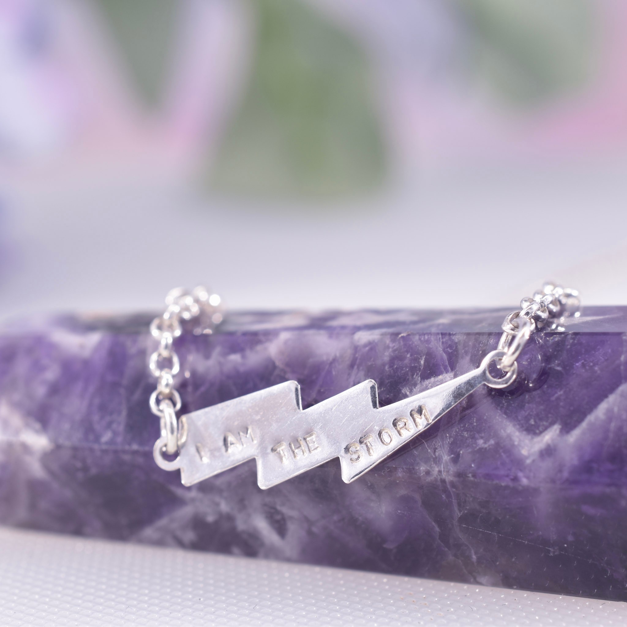Handmade Sterling Silver I Am The Storm Necklace • storm necklace